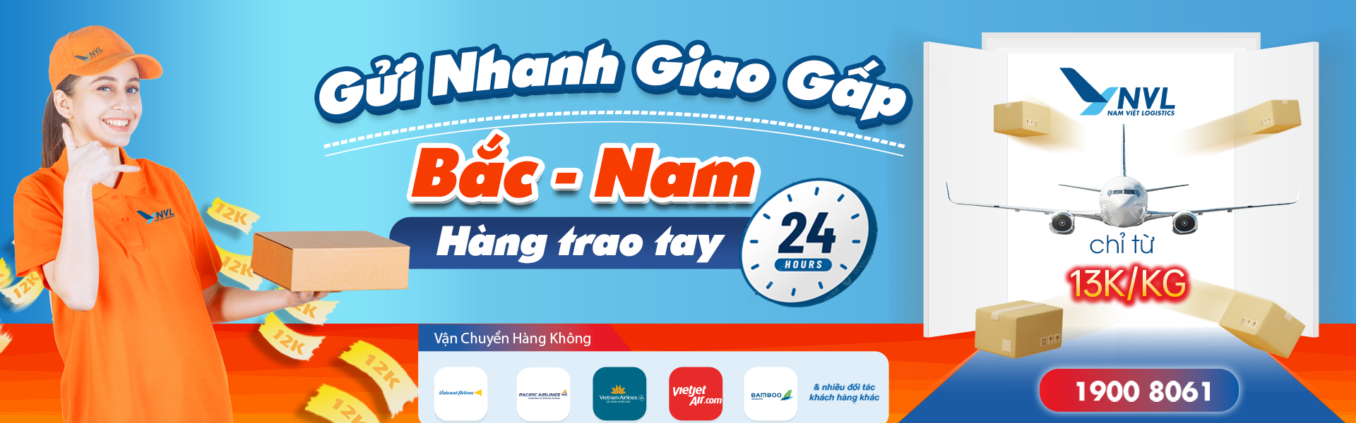 Vận tải hàng hóa nội địa bằng đường hàng không - Nam Việt Logistics
